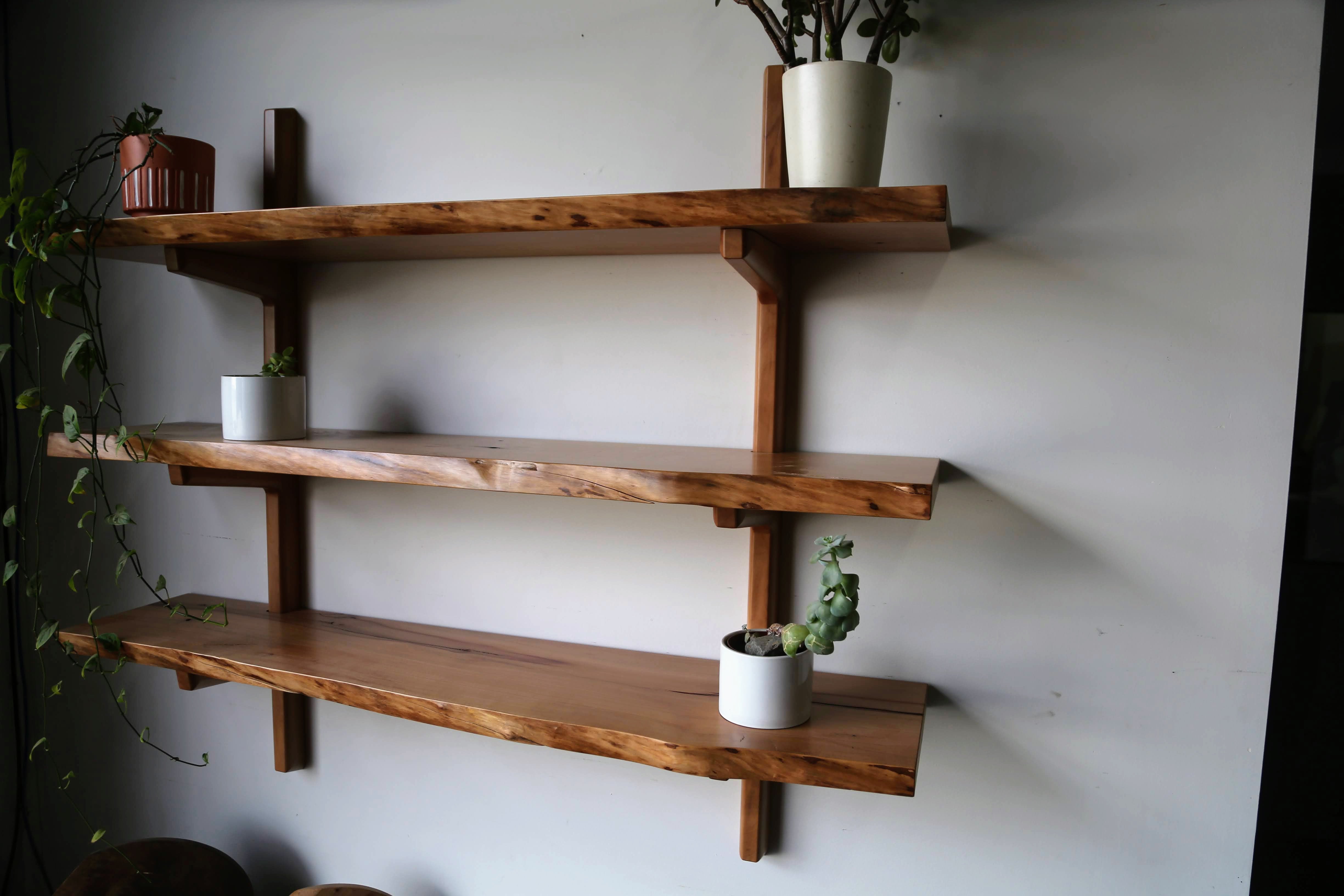 Live-edge Madrone Wall Shelve Unit – UrbanHardwoods